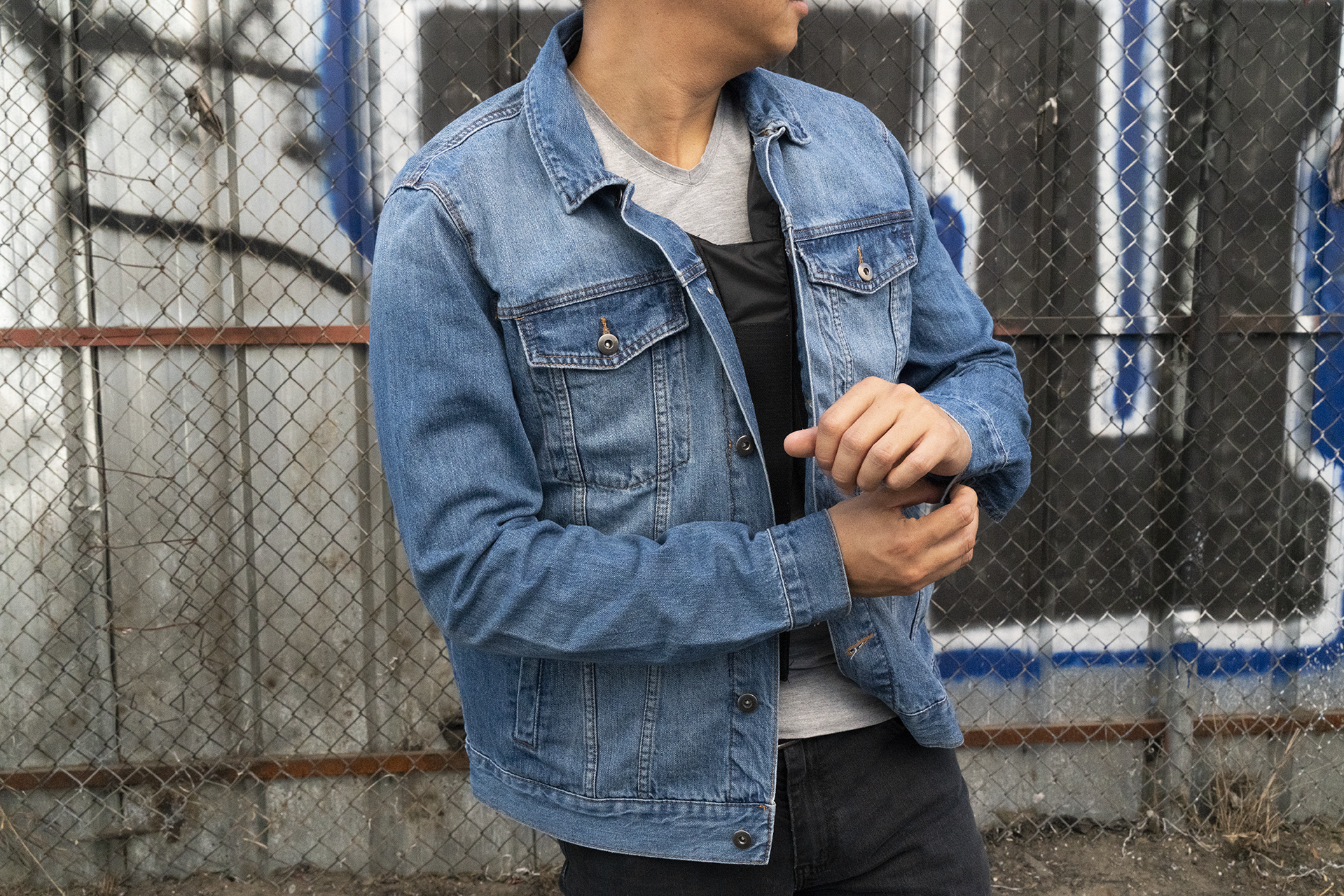 Bulletproof Armored Denim Jean Jacket | Wonder Hoodie